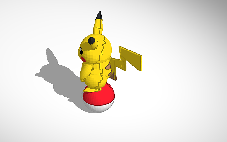 3D design Pokemon pikachu - Tinkercad