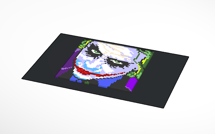 3D design The Joker Pixel Art | Tinkercad