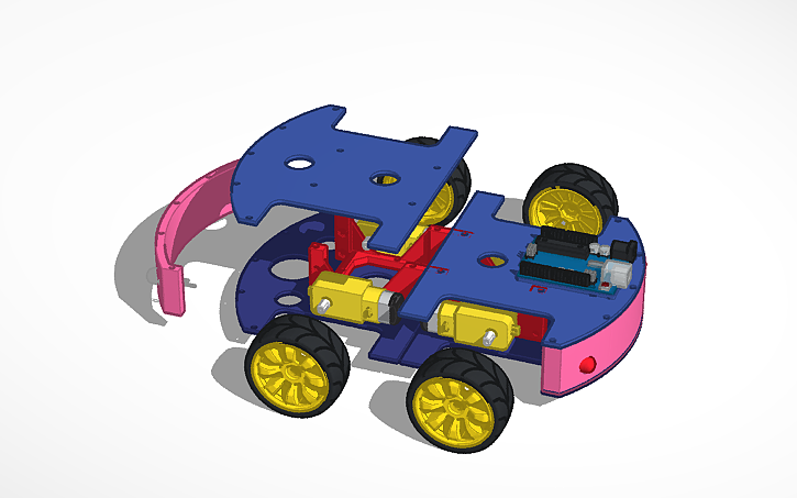 3D design Copy of CHASIS -CARRO ARDUINO - Tinkercad