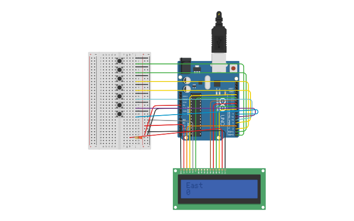 Circuit design Navigator (Escape Room Arduino Build) - Tinkercad