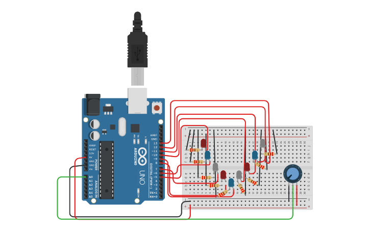 Circuit design POTENCIOMETRO ARDUINO - Tinkercad