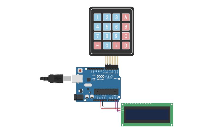 Circuit design Calculator - LCD I2C and Keypad - Tinkercad Circuit design Calculator - LCD I2C and Keypad - Tinkercad