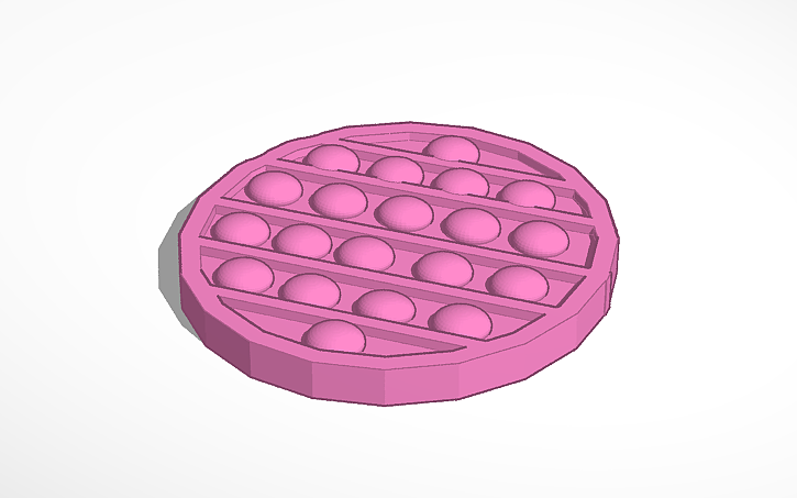 3D design popit rosado - Tinkercad