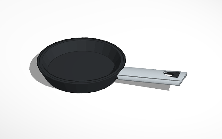 3D design fry pan - Tinkercad