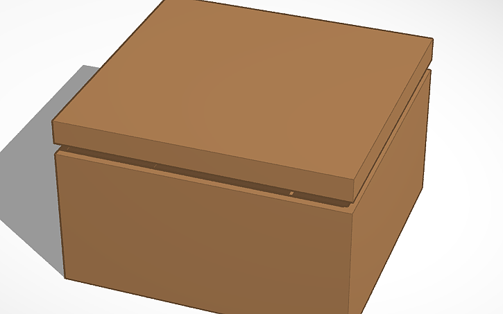 3D design wood box - Tinkercad