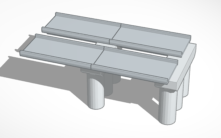 3D design Highway bridge 2b - Tinkercad
