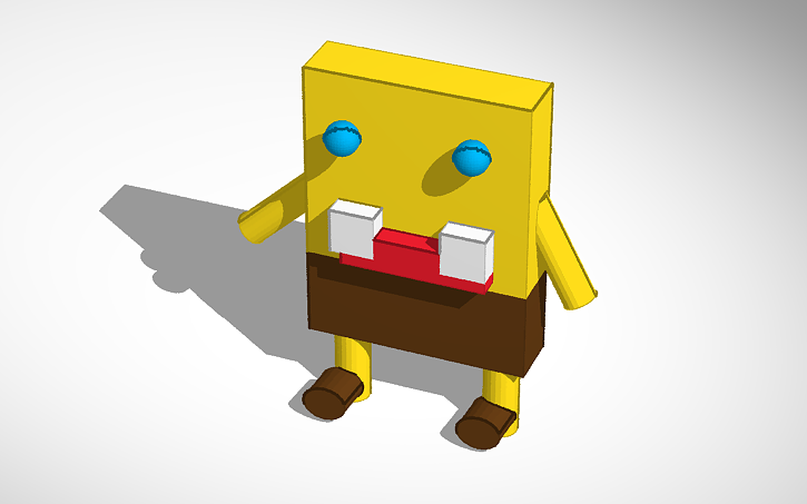 3D design sponge bob - Tinkercad
