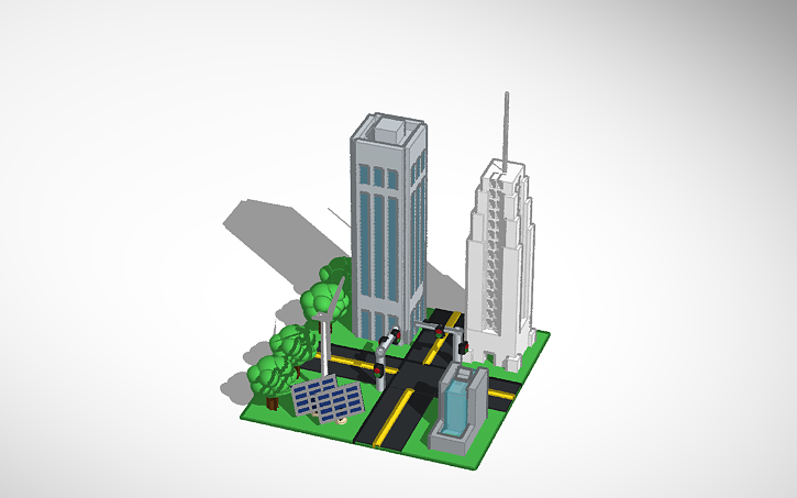 3D design Model City - Tinkercad