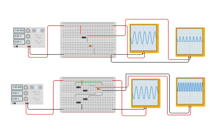 Circuit design Half Wave and Full Wave Bridge Rectifier - Tinkercad