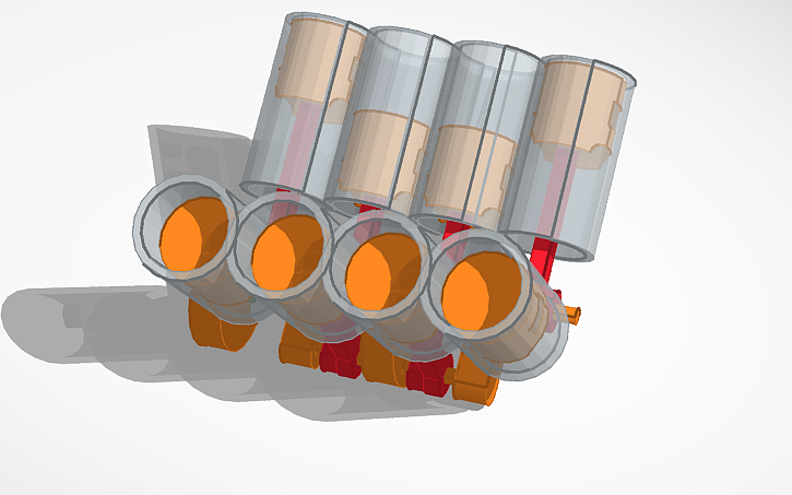 3D design v8 engine - Tinkercad