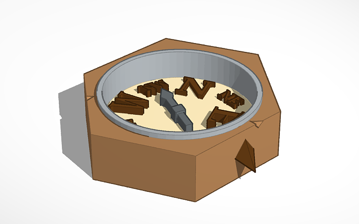 3D design sea of thieves compass - Tinkercad