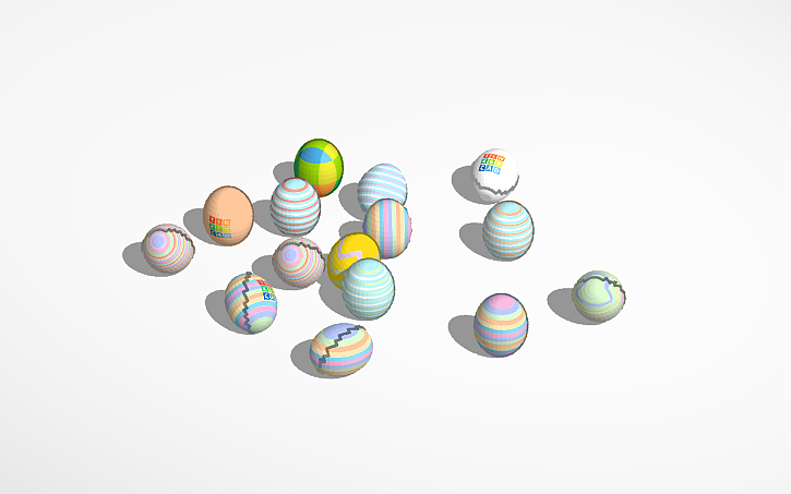 3D design Easter Eggs - Tinkercad