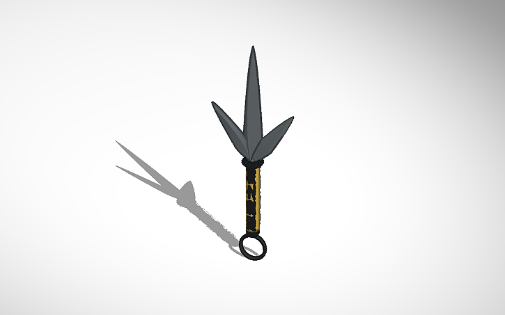 3D design Minato Raijin Kunai - Tinkercad