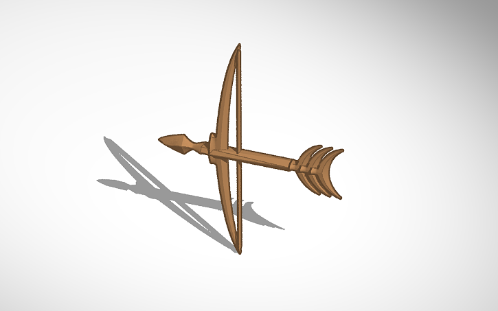 3D design bow and arrow - Tinkercad
