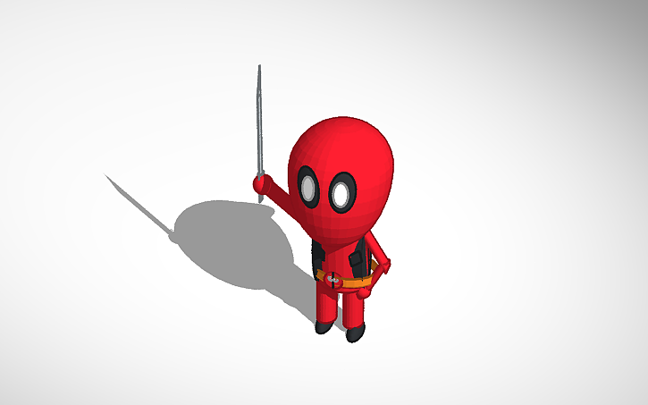 3D design deadpool - Tinkercad