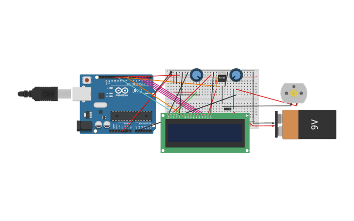 Circuit design Auto Clicker - Tinkercad