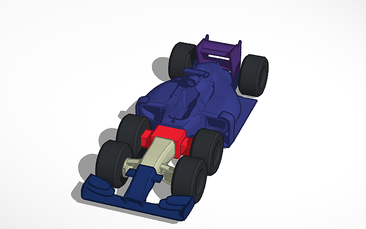 3d Design Six Wheeled Formula Car Tinkercad 