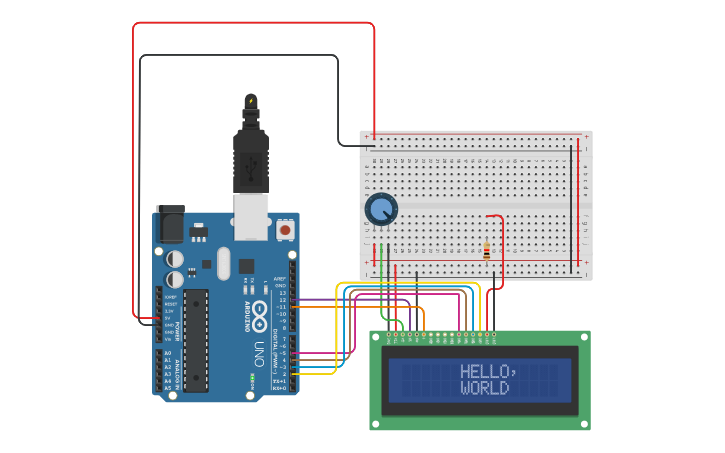 Circuit design Source Code(Hello World) | Tinkercad
