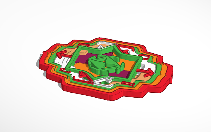 3D design Turkmen Rug 3 - Tinkercad