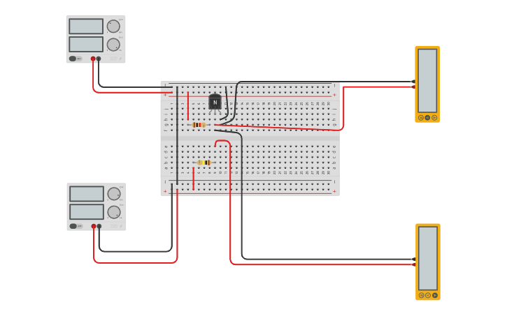 Circuit design Npn transistor | Tinkercad Circuit design Npn transistor | Tinkercad