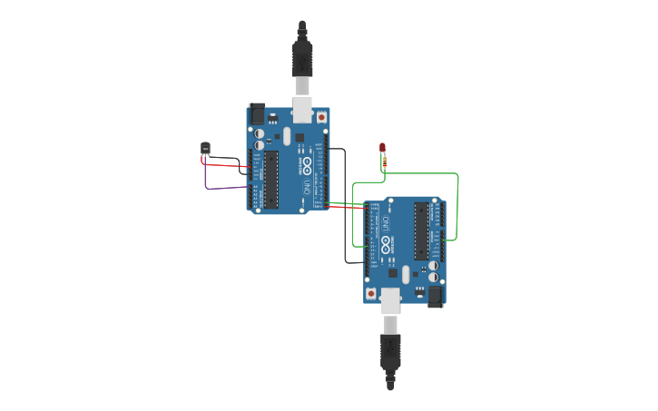 Circuit design UART Communication sample-Amjad | Tinkercad