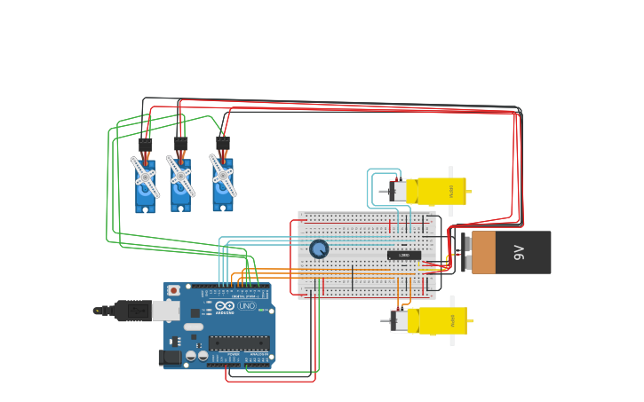 Circuit design Circuit robot d’eines - Tinkercad