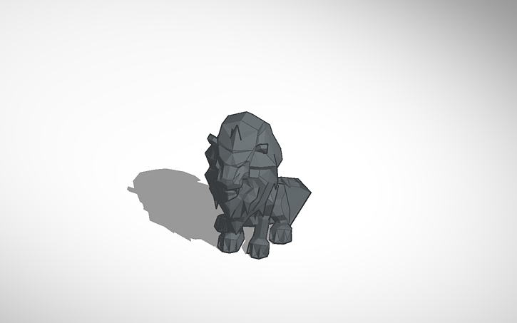 3D design Low Poly Lion | Tinkercad