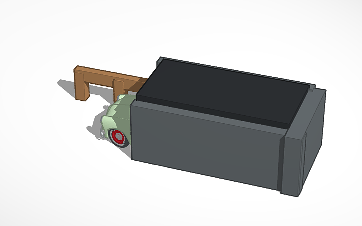 3D design garage with car | Tinkercad