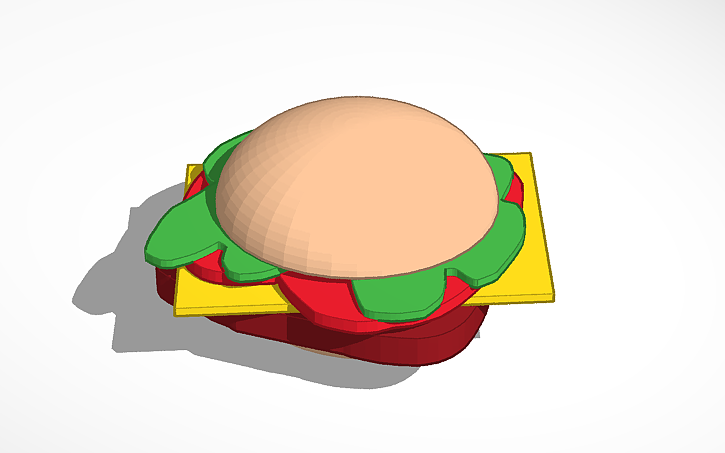 3D design Burger - Tinkercad