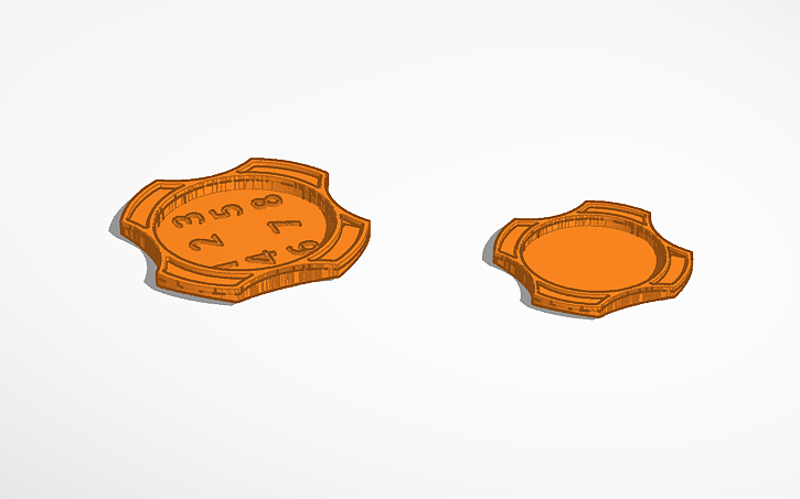3D design Blood Bowl Ball Carrier Token with Beveled Base - Tinkercad