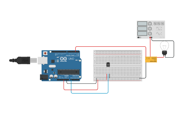 Circuit design forno elettrotecnica - Tinkercad