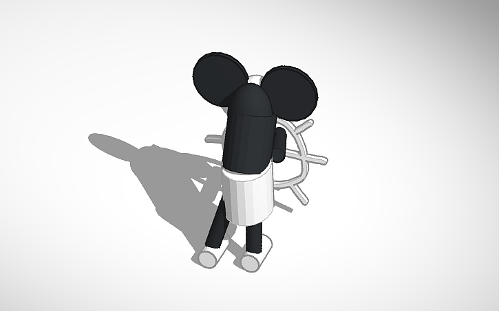 3D design Mickey mouse recreation | Tinkercad