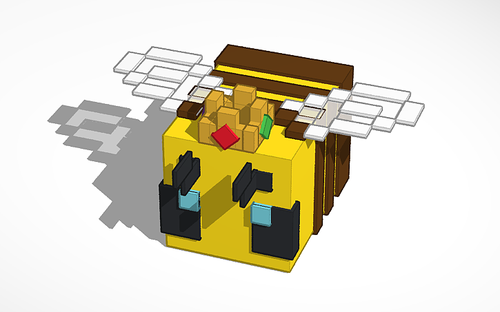 3D design Queen Minecraft Bee - Tinkercad