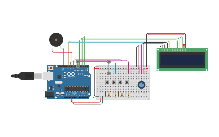 Circuit design Timer / Cronômetro - Tinkercad