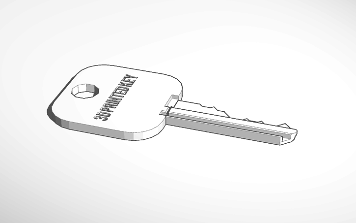3D design key 3d printed - Tinkercad