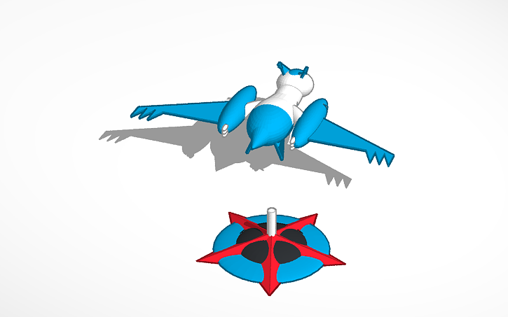 3D design (2) #380 Mega Latios & stand - Tinkercad
