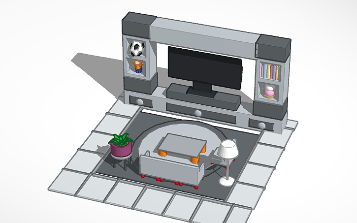 3D design desain ruangan - Tinkercad