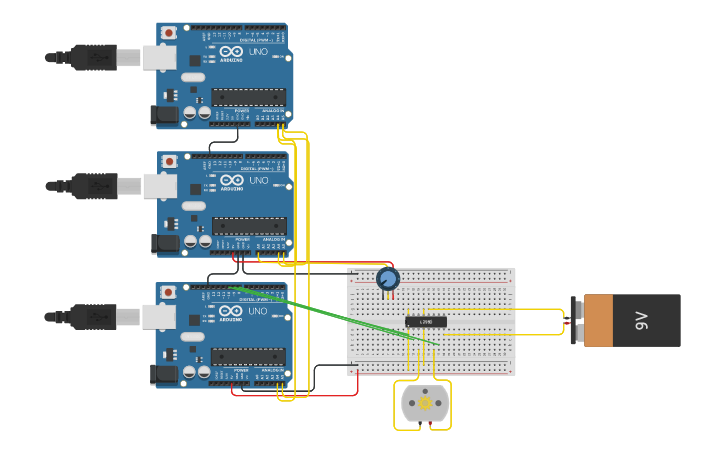 Circuit design DC Motor - Tinkercad