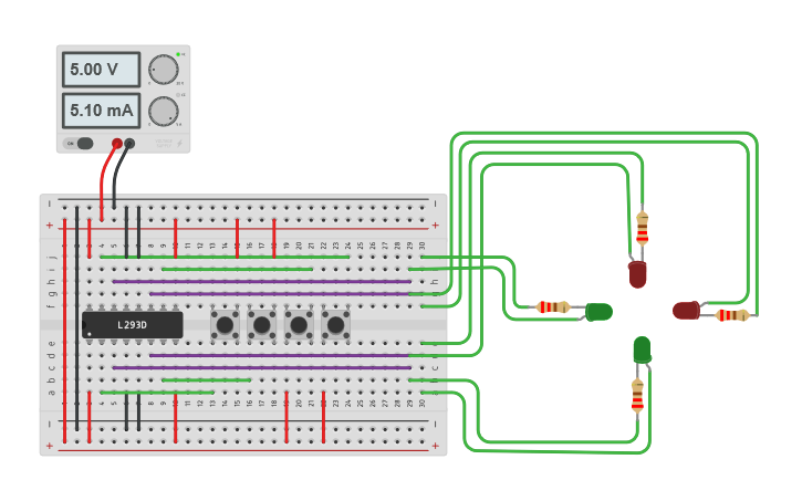 Circuit Design Stepper Tinkercad