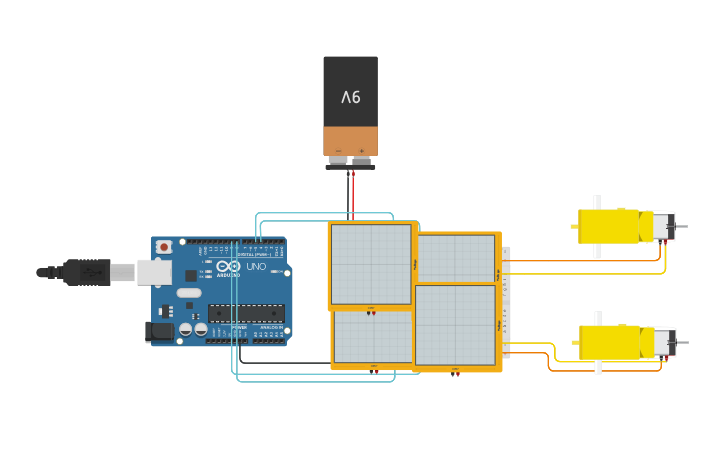 Circuit Design Motores Con Arduino Tinkercad