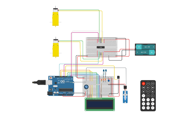 Circuit design Robot | Tinkercad
