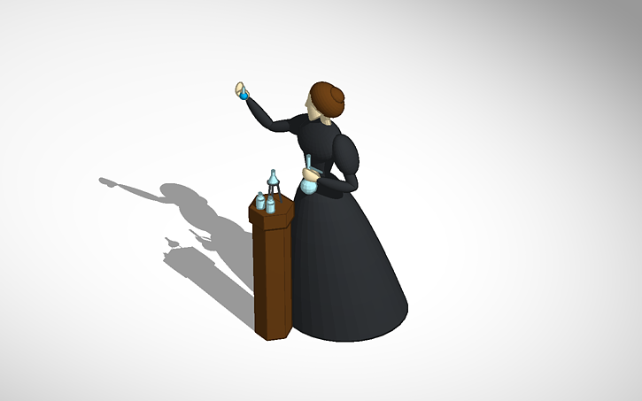 3D design Madame Marie Curie - Tinkercad