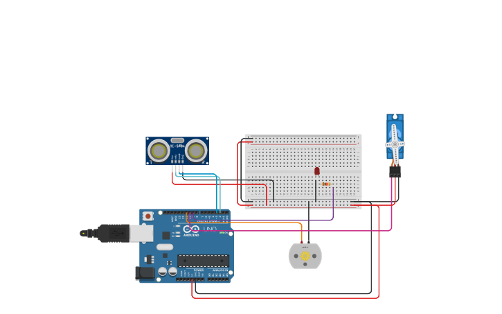 Circuit design Dispensador de comida - Tinkercad