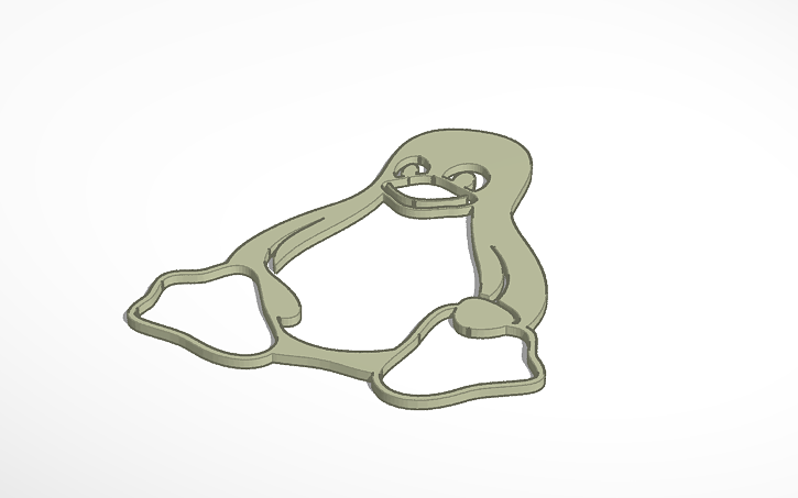 3D design Linux Tux by Brian K. - Tinkercad