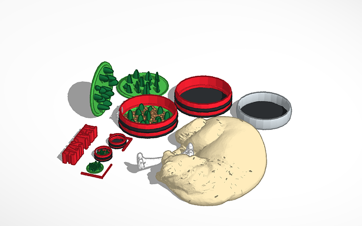 3D design Food Bowl + anti-anxious dish - Tinkercad