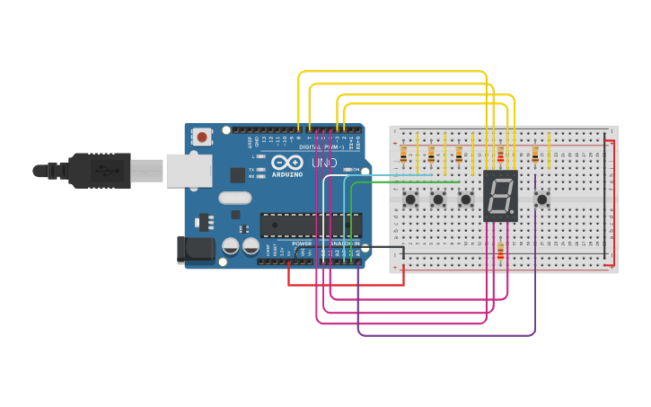 Circuit design CALCULADORA - Tinkercad