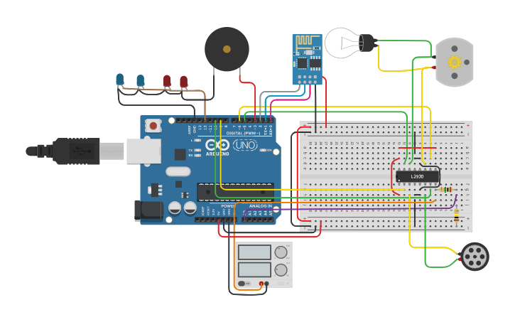 Circuit design CAR Bluetooth - Tinkercad