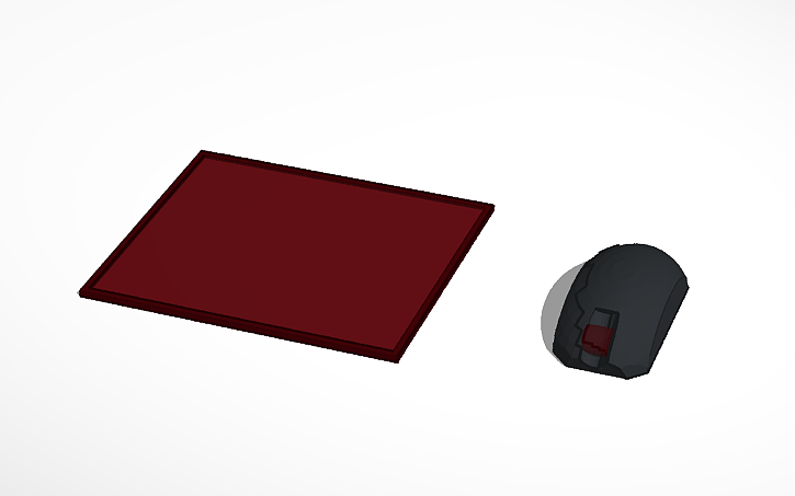 3D design mouse and mouse pad - Tinkercad