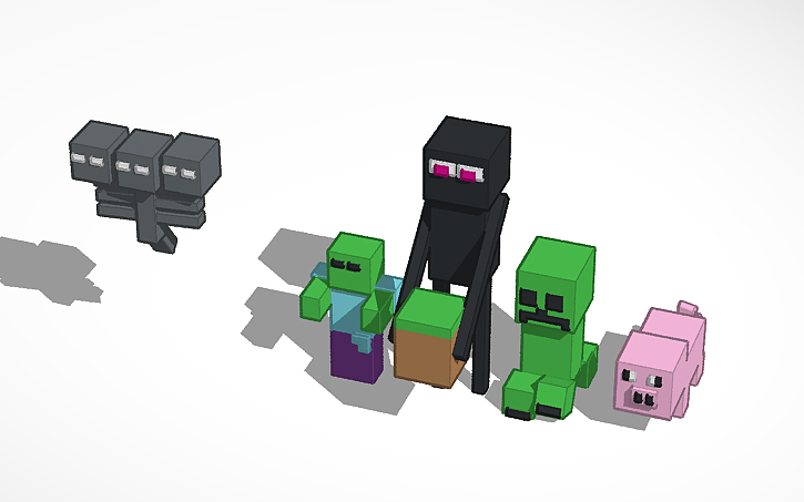 3D design Minecraft Creatures - Tinkercad