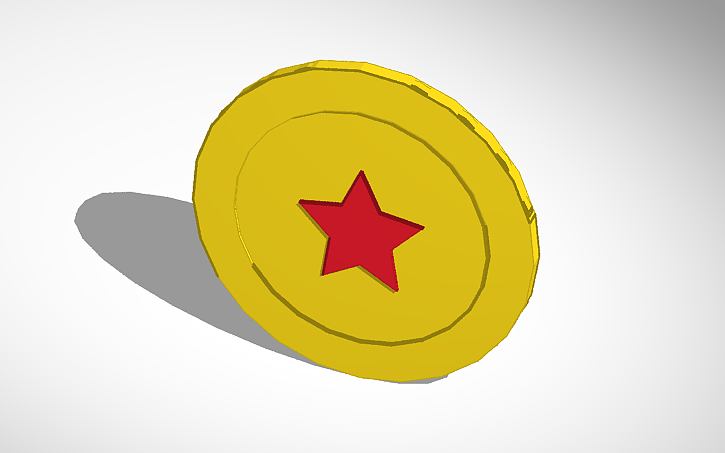 3D design Red Star Coin | Tinkercad